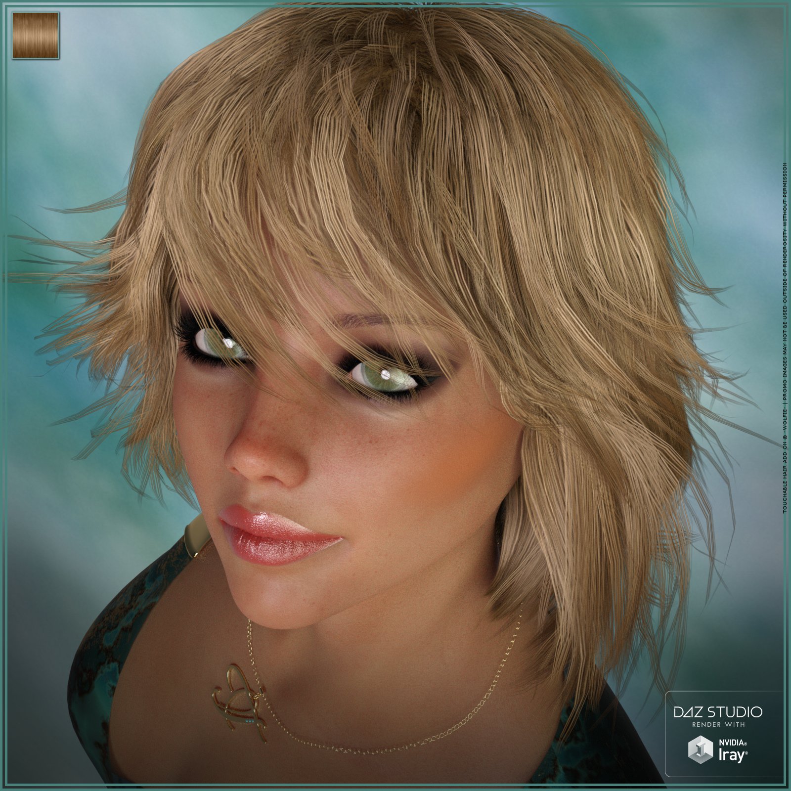 Touchable Textured Bob | Daz 3D