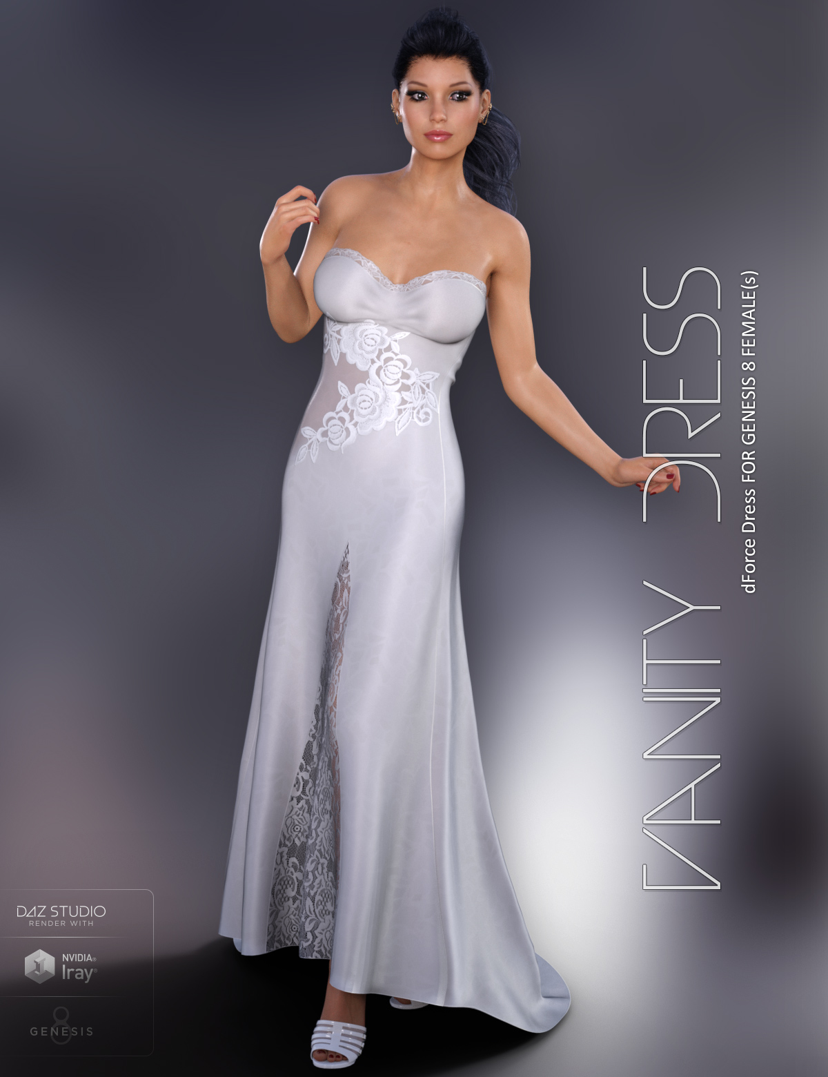 dForce Vanity Dress for Genesis 8 Females | Daz 3D