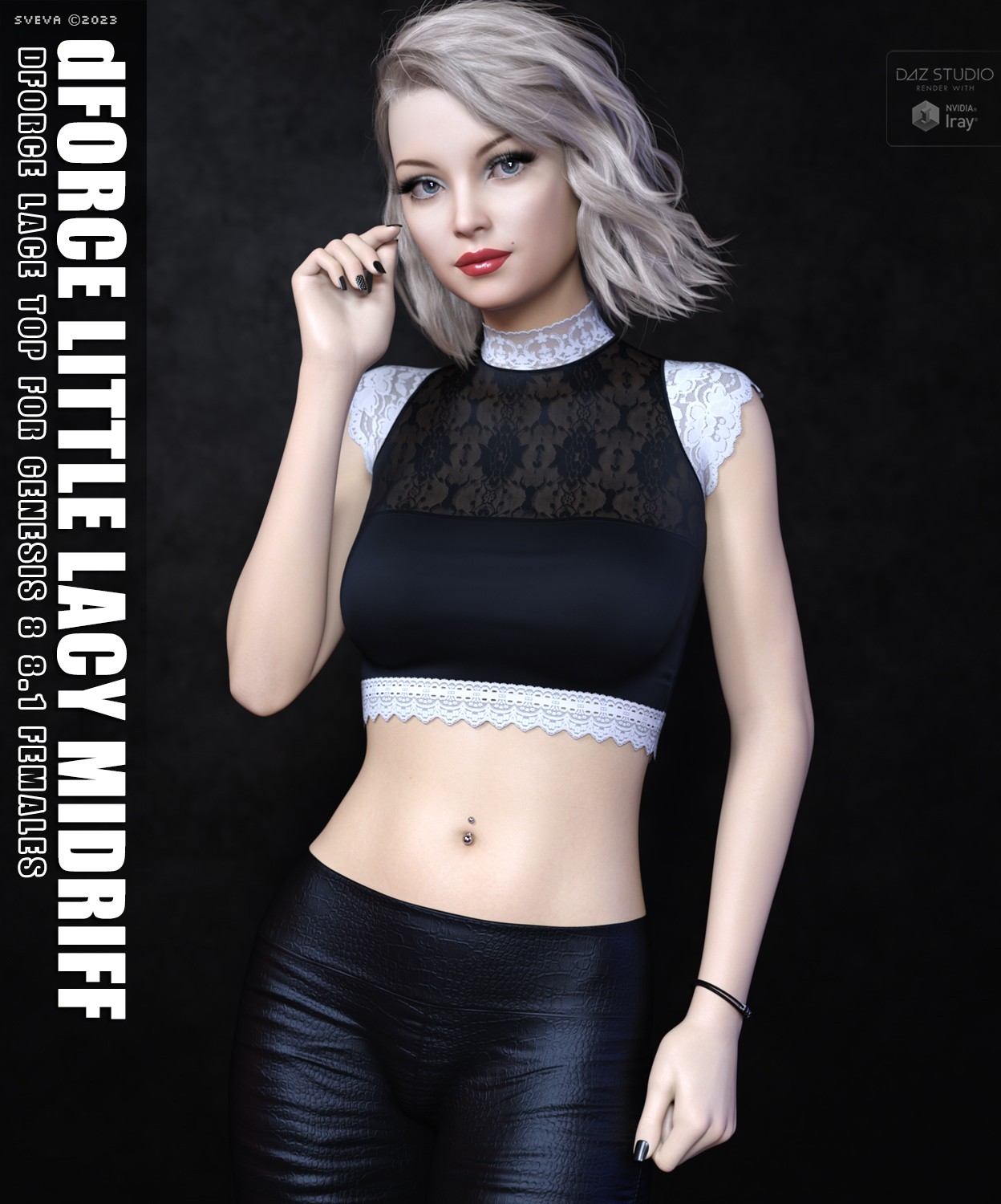 dForce Little Lacy Midriff G8G8.1F | Daz 3D