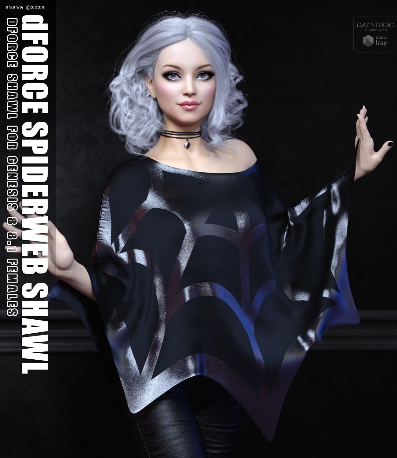 dForce Spiderweb Shawl G8G8.1F | Daz 3D