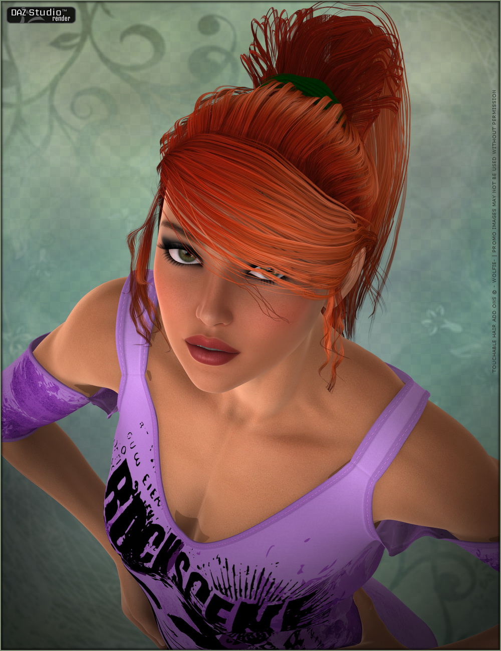 Touchable NJA Ponytail | Daz 3D
