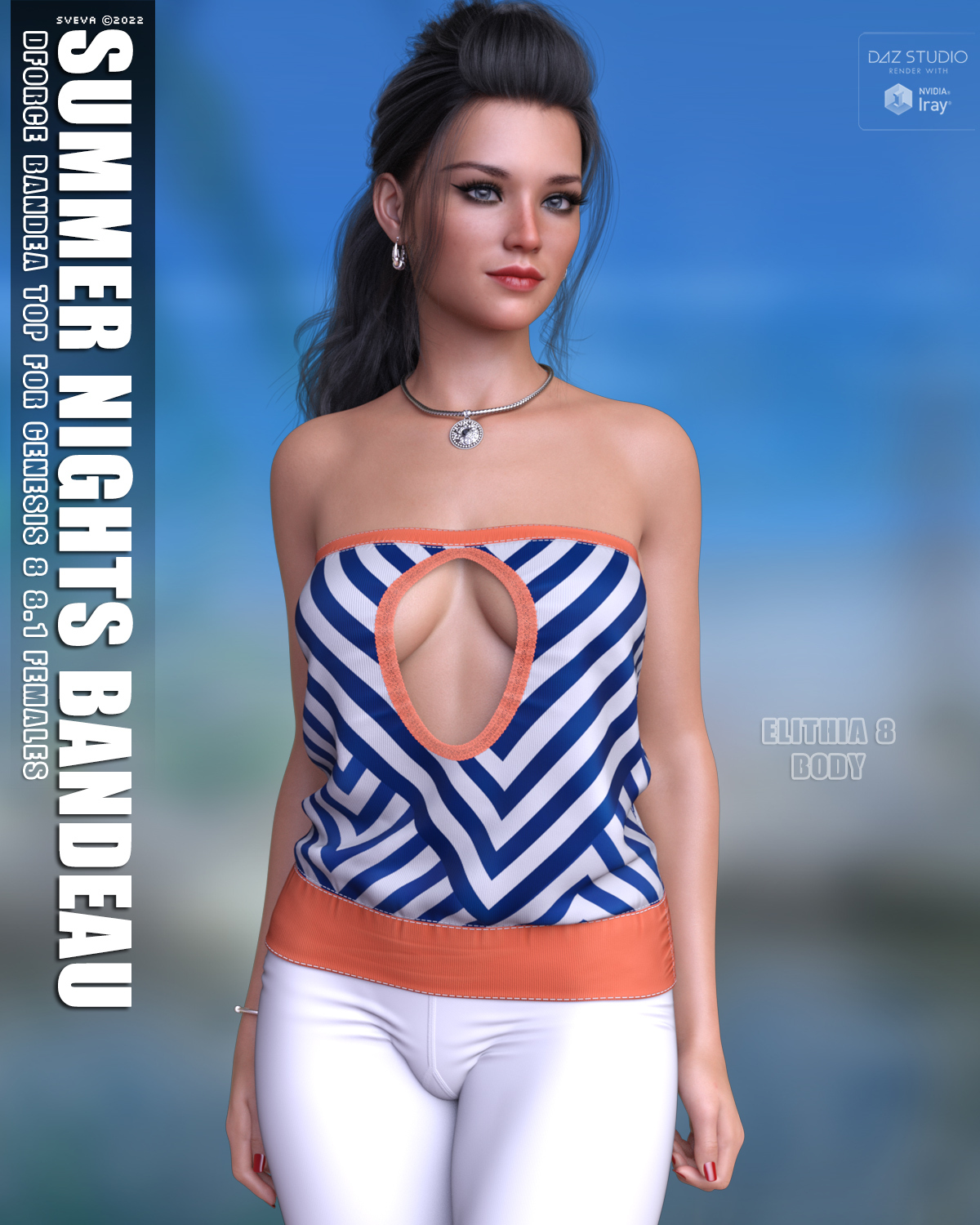 dForce Summer Nights Bandeau Top | Daz 3D