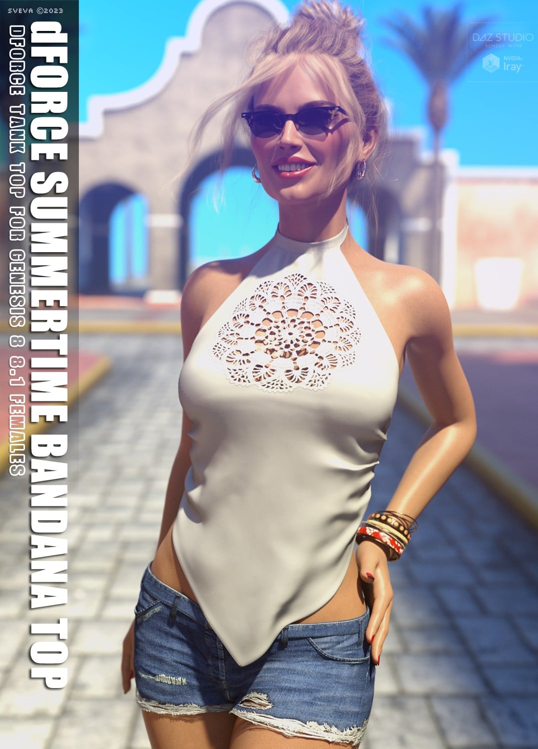 dForce Summertime Bandana Top | Daz 3D