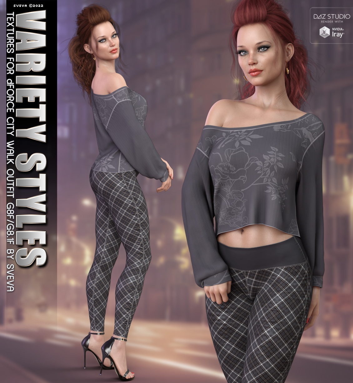 Variety Styles Textures for dForce City Walk Outfit | Daz 3D