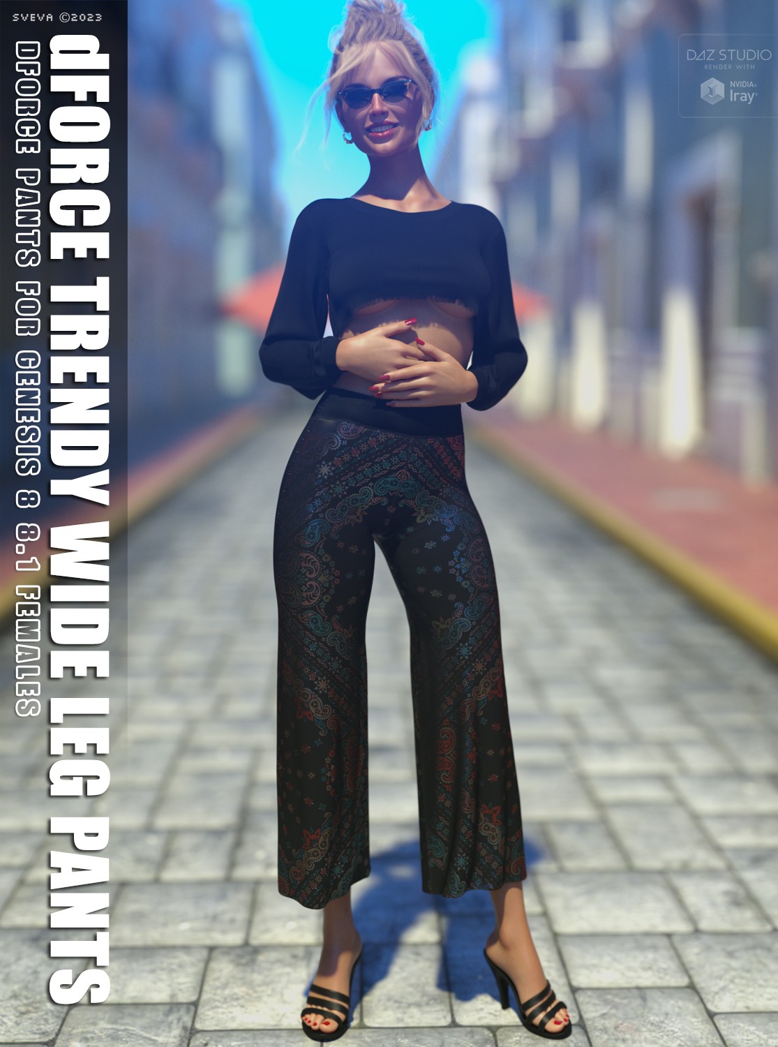 dForce Trendy Wide Leg Pants G8G8.1F | Daz 3D