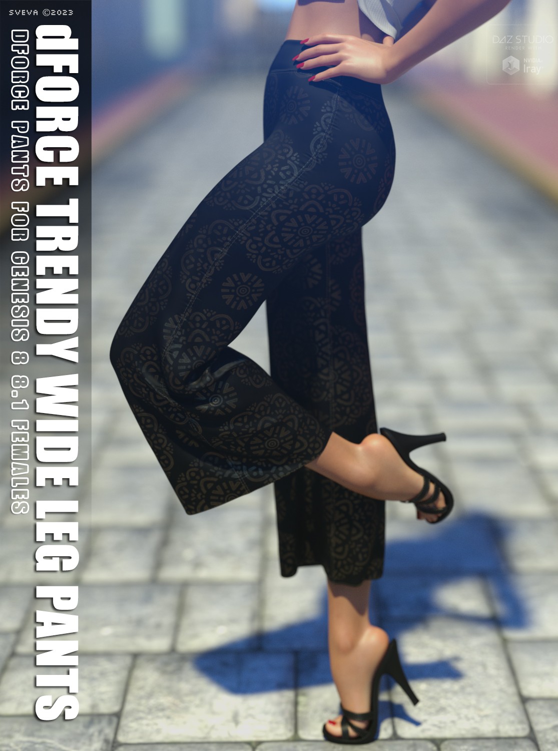 dForce Trendy Wide Leg Pants G8G8.1F | Daz 3D