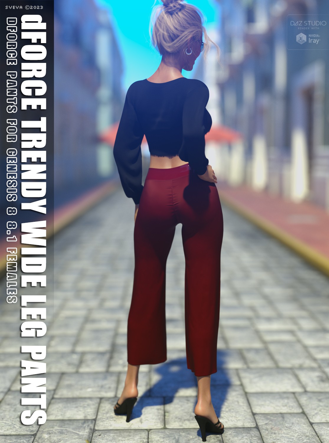 dForce Trendy Wide Leg Pants G8G8.1F | Daz 3D