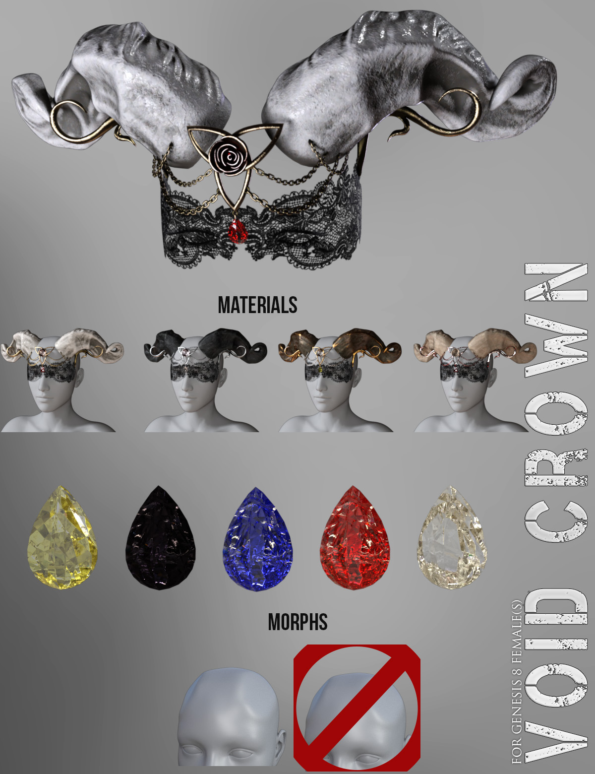 Void Crown for Genesis 8 Females | Daz 3D