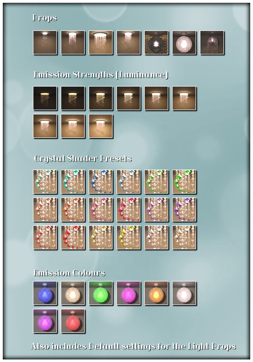 Chandelier Prop Set for DAZ Studio 4.8 and above | Daz 3D