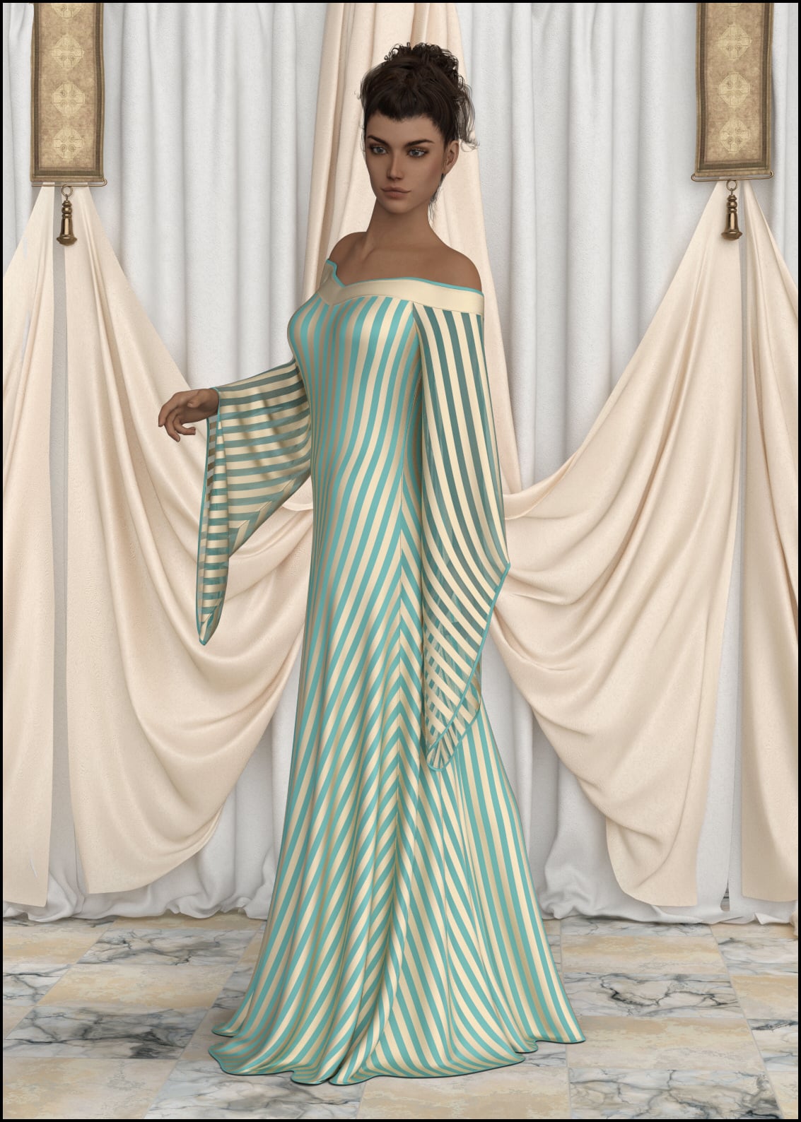 dForce - Connie Long Gown | Daz 3D