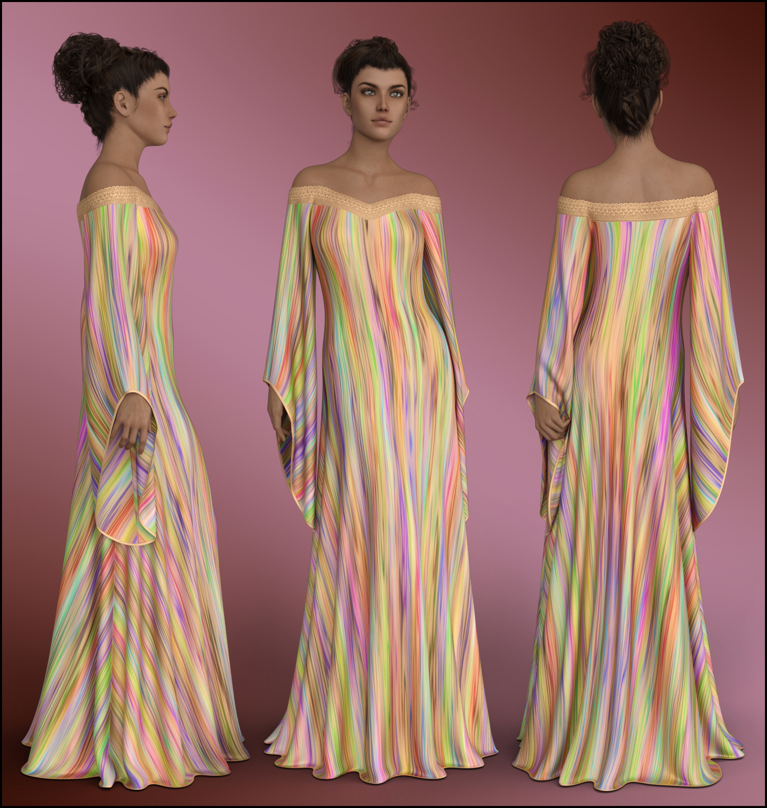 dForce - Connie Long Gown | Daz 3D