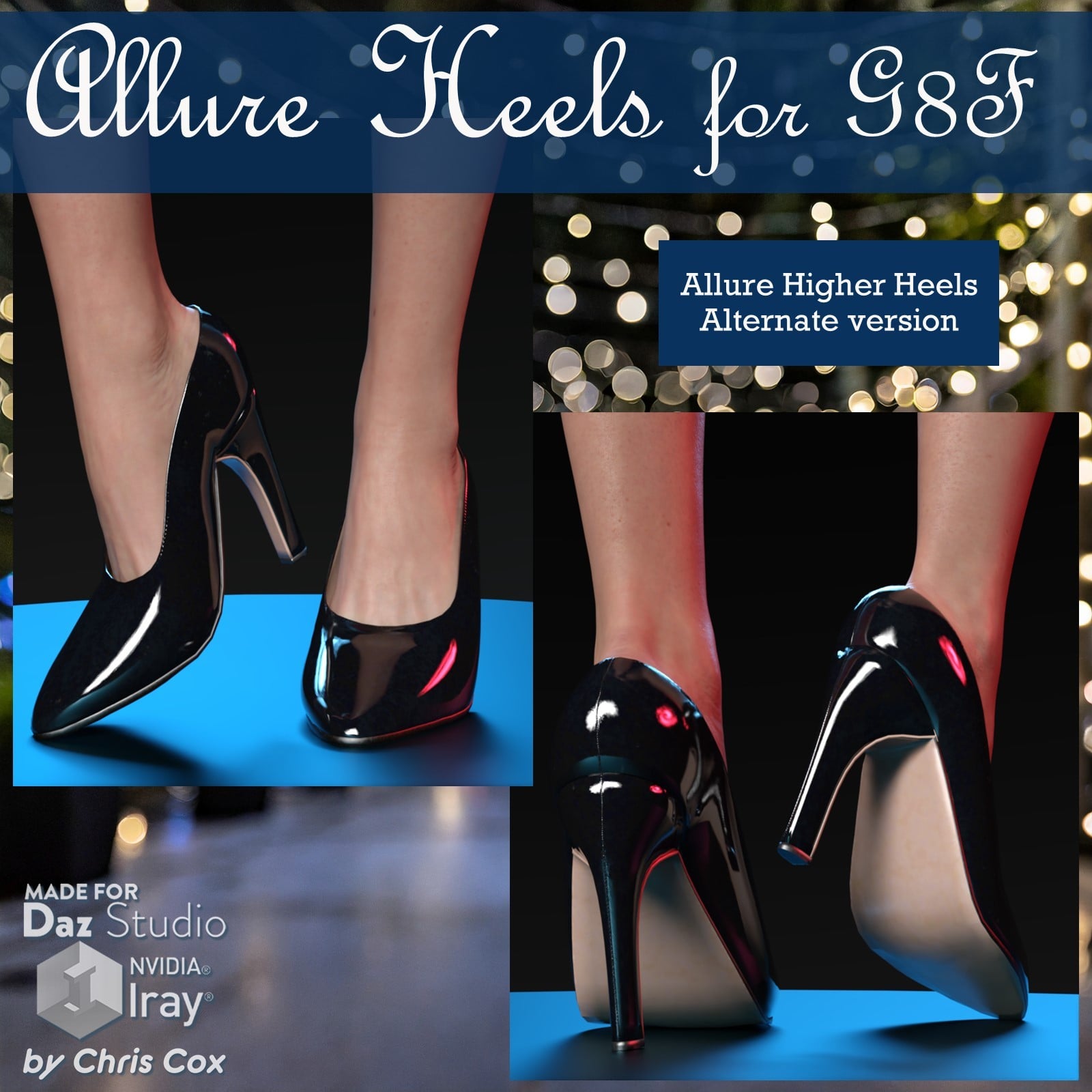 Allure Heels for G8F | Daz 3D