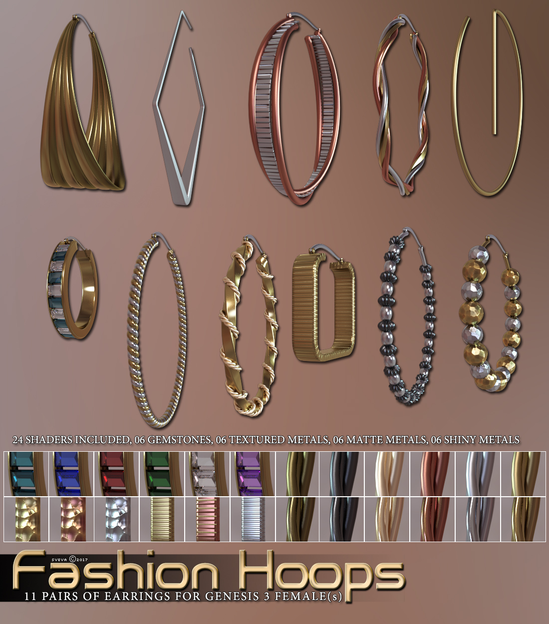 SV's Fashion Hoops | Daz 3D