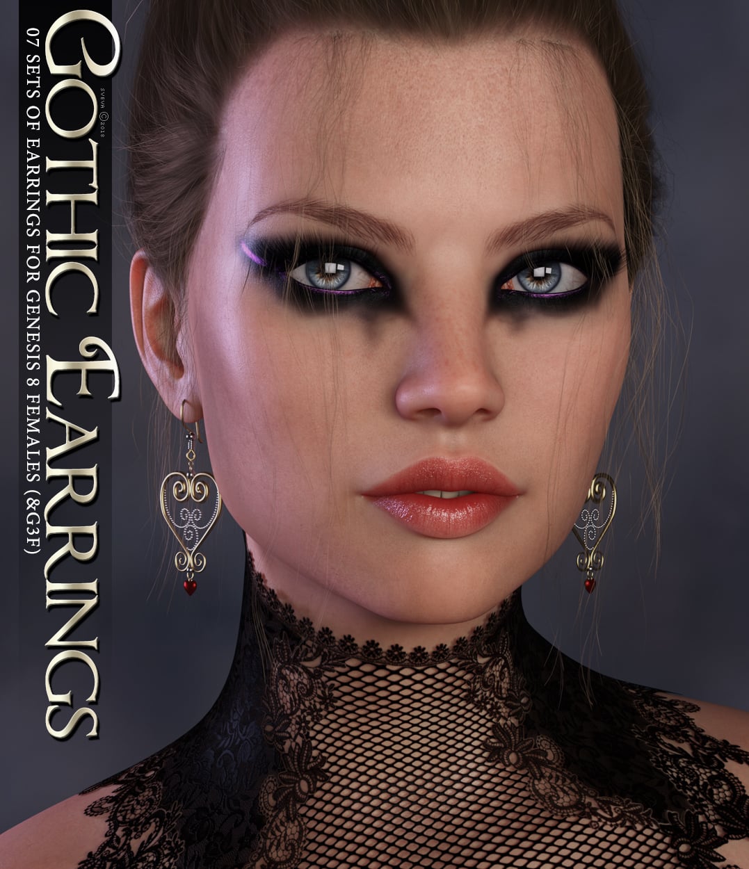 SVs Gothic Earrings | Daz 3D
