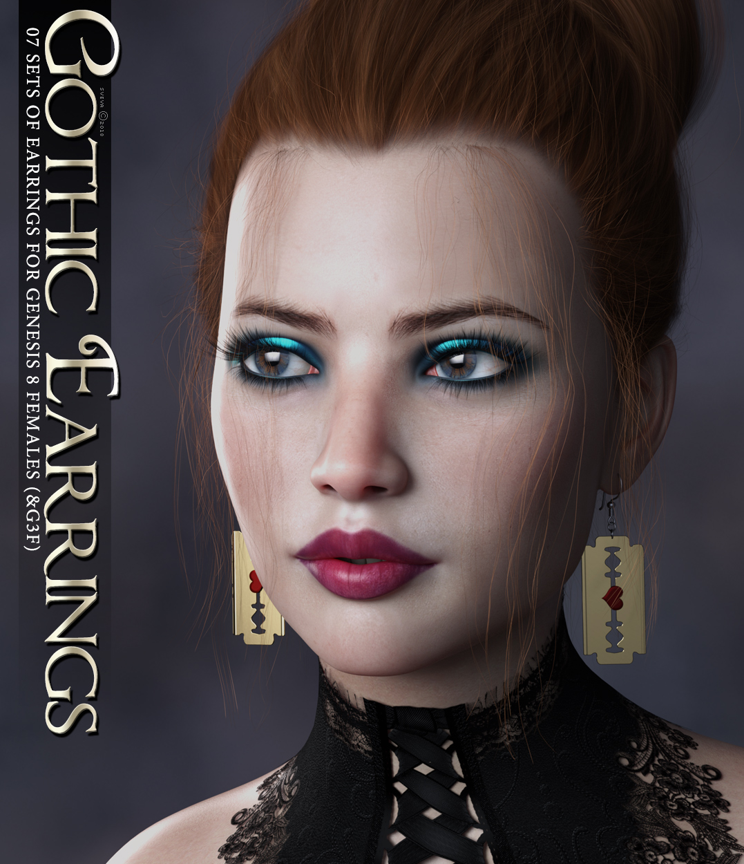 SVs Gothic Earrings | Daz 3D