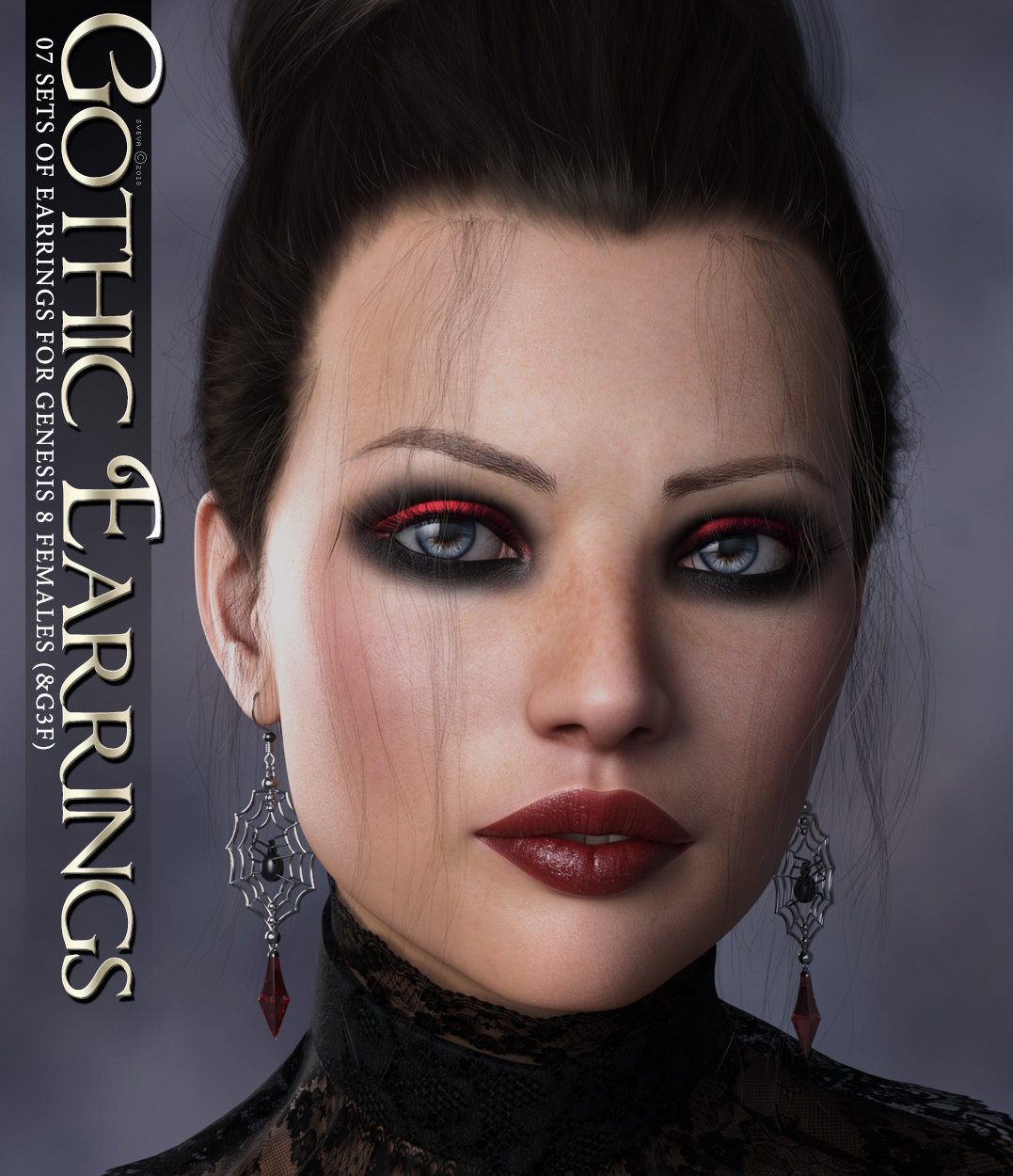 SVs Gothic Earrings | Daz 3D