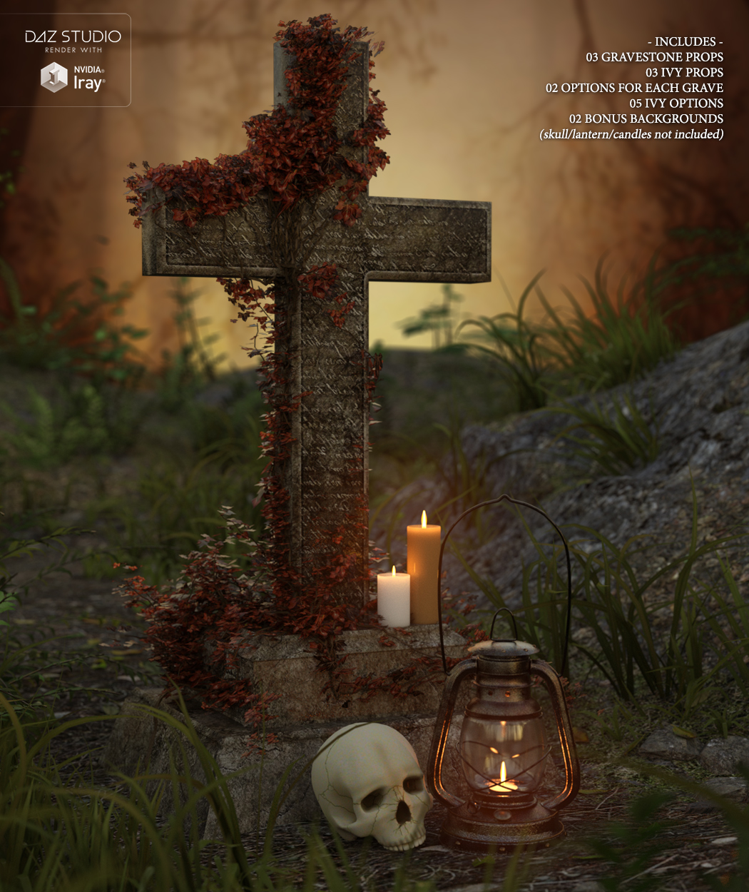 SV's Gothic Gravestones DS | Daz 3D