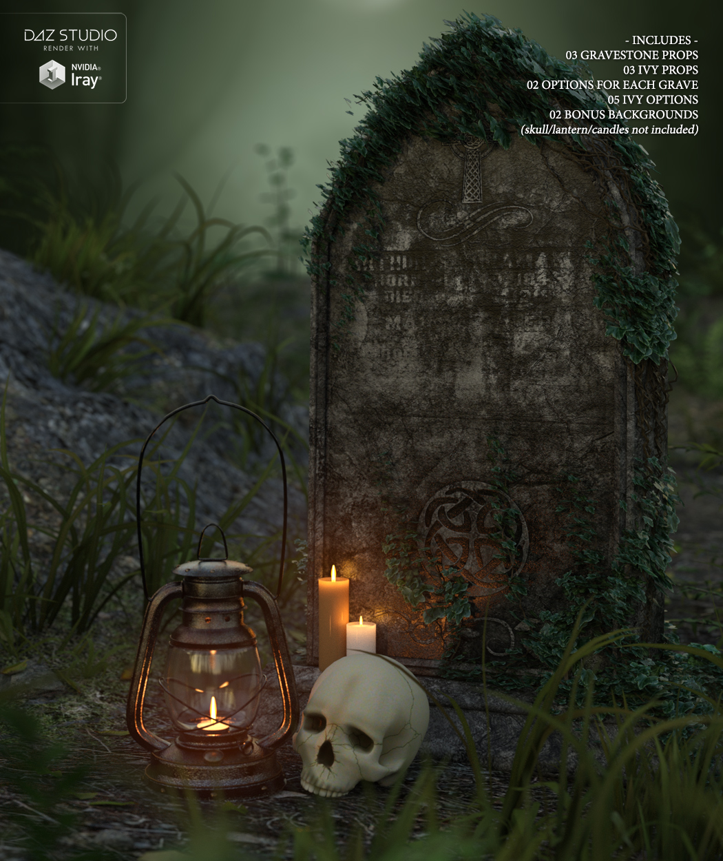 SV's Gothic Gravestones DS | Daz 3D