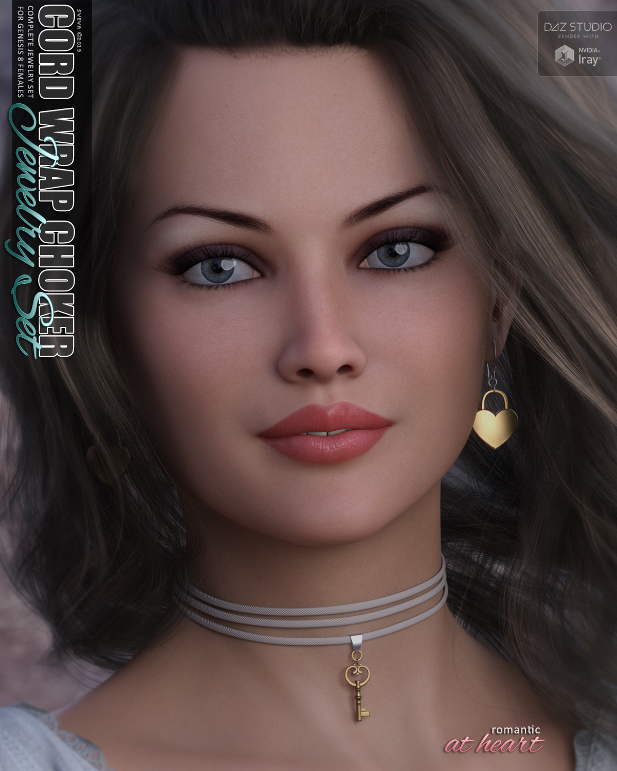SVs Cord Wrap Choker Jewelry Set | Daz 3D
