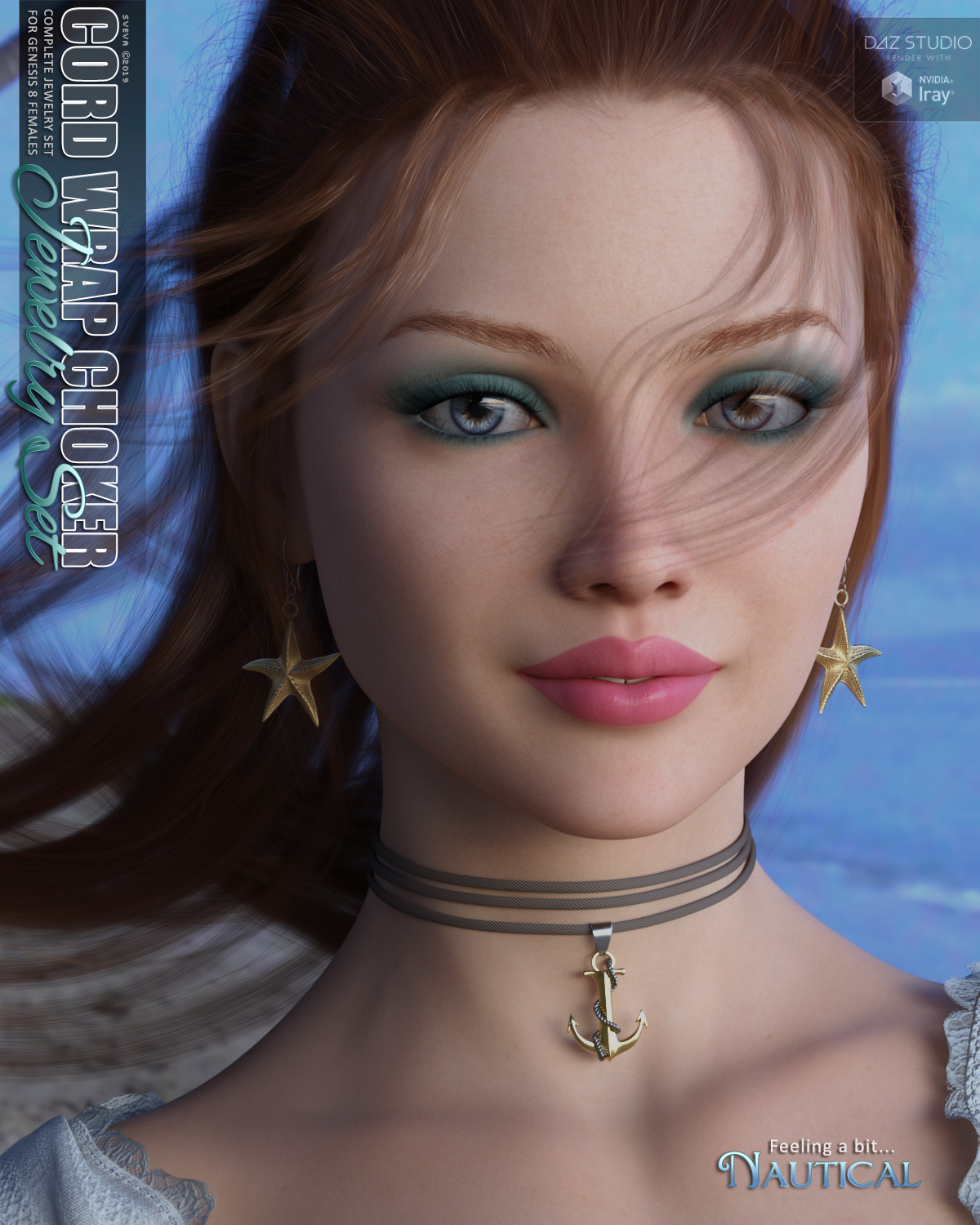 SVs Cord Wrap Choker Jewelry Set | Daz 3D