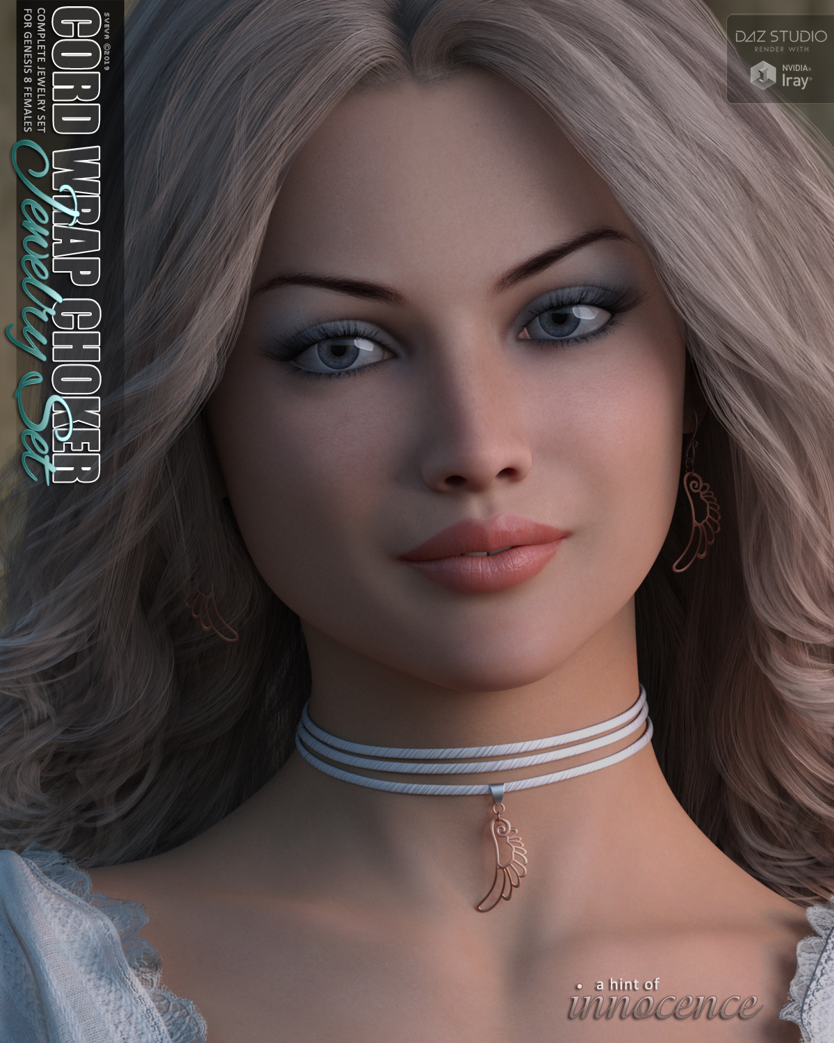 SVs Cord Wrap Choker Jewelry Set | Daz 3D