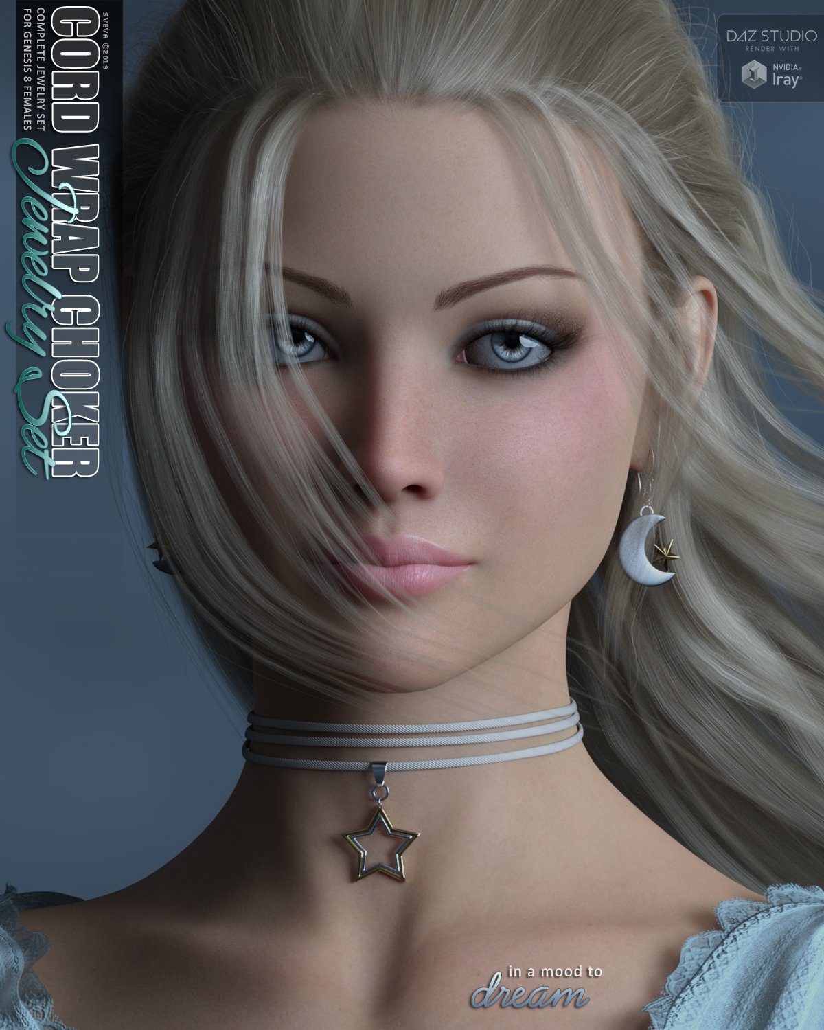 SVs Cord Wrap Choker Jewelry Set | Daz 3D