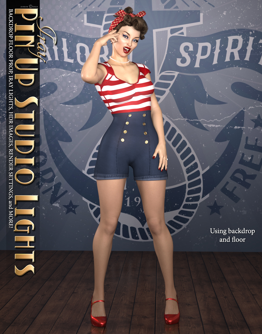 SVs Iray Pin Up Studio Lights | Daz 3D