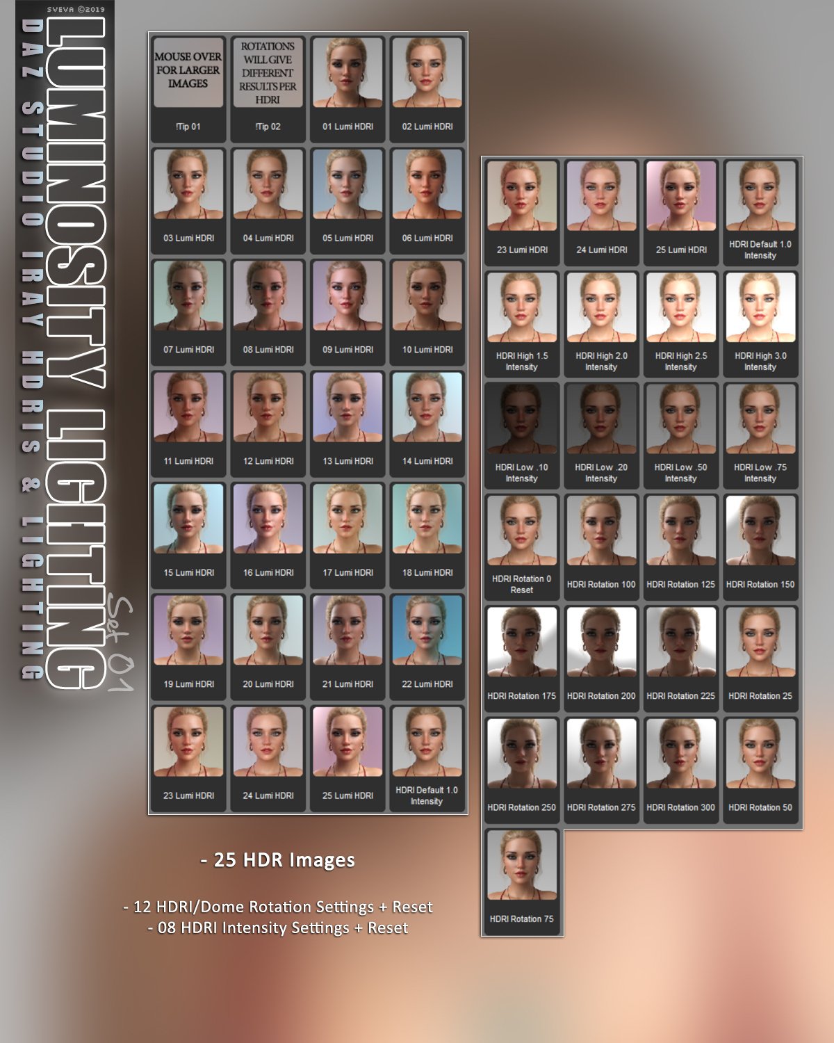 SV Luminosity Lighting Set 01 | Daz 3D