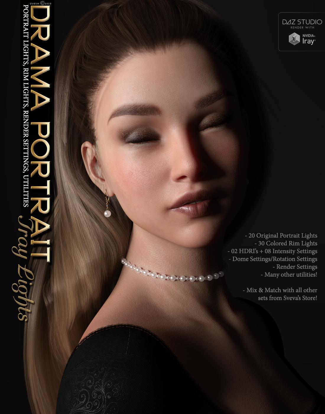 SVs Drama Portrait Iray Lights | Daz 3D