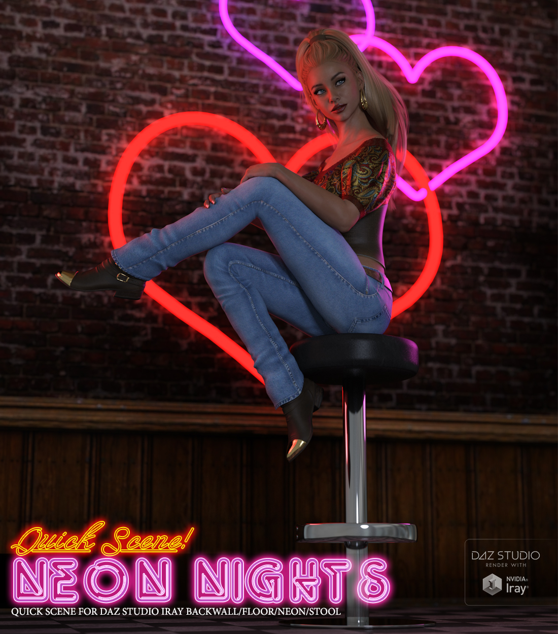 SV's Neon Nights Quick Scene DS Iray | Daz 3D