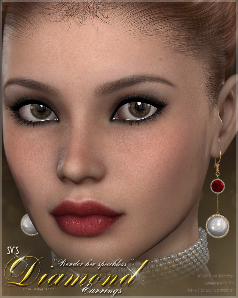 SV's Diamond Earrings | Daz 3D