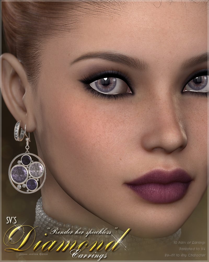 SV's Diamond Earrings | Daz 3D