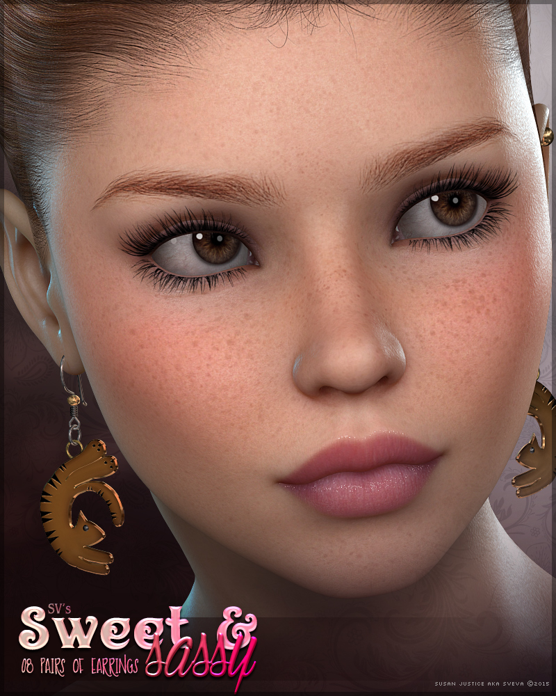 SV's Sweet & Sassy Earrings | Daz 3D