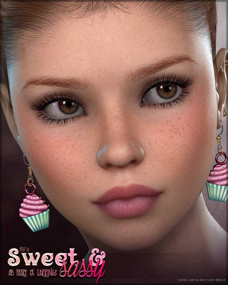 SV's Sweet & Sassy Earrings | Daz 3D