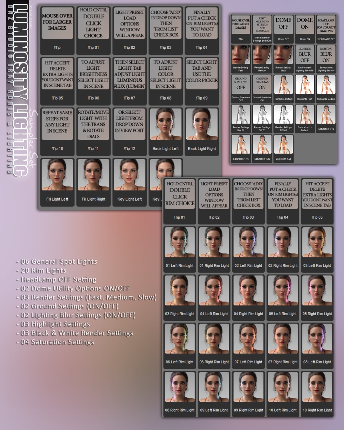 SV Luminosity Lighting Sampler Pack | Daz 3D
