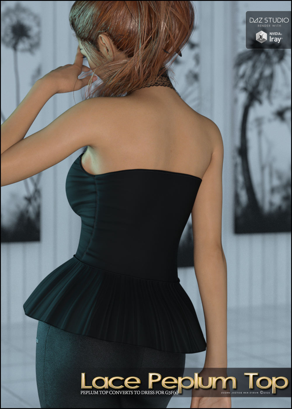 Lace Peplum Top G3F(s) | Daz 3D