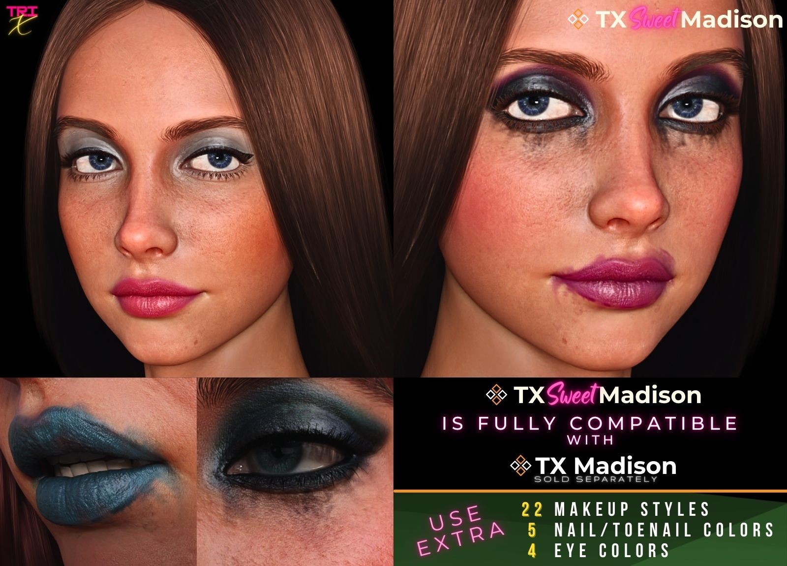 TX Sweet Madison for G9 G8 G8.1 PREMIUM BUNDLE | Daz 3D