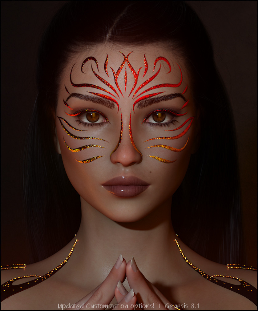 Painted Skin: Masks for G8F and G8.1F | Daz 3D