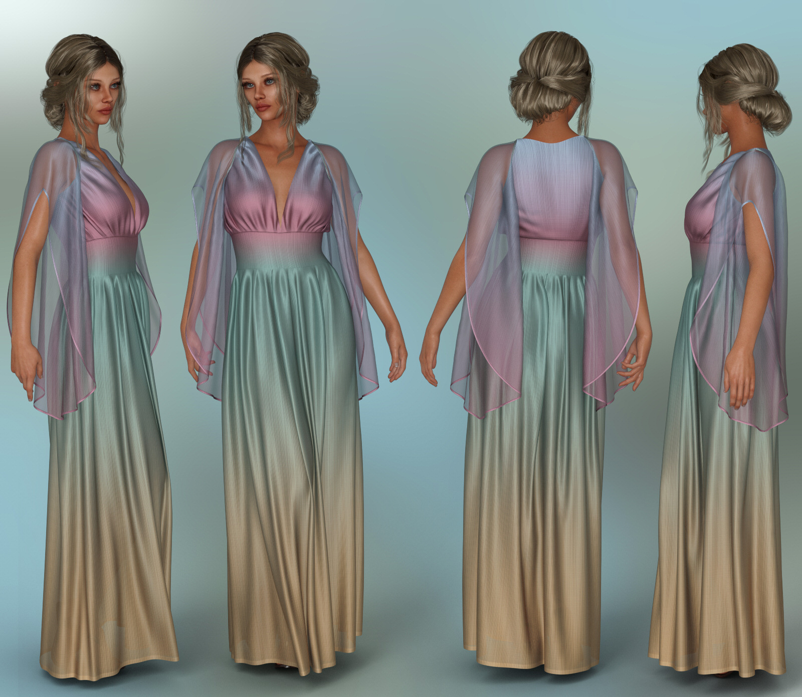 dForce - Lilium Dress for G8F | Daz 3D