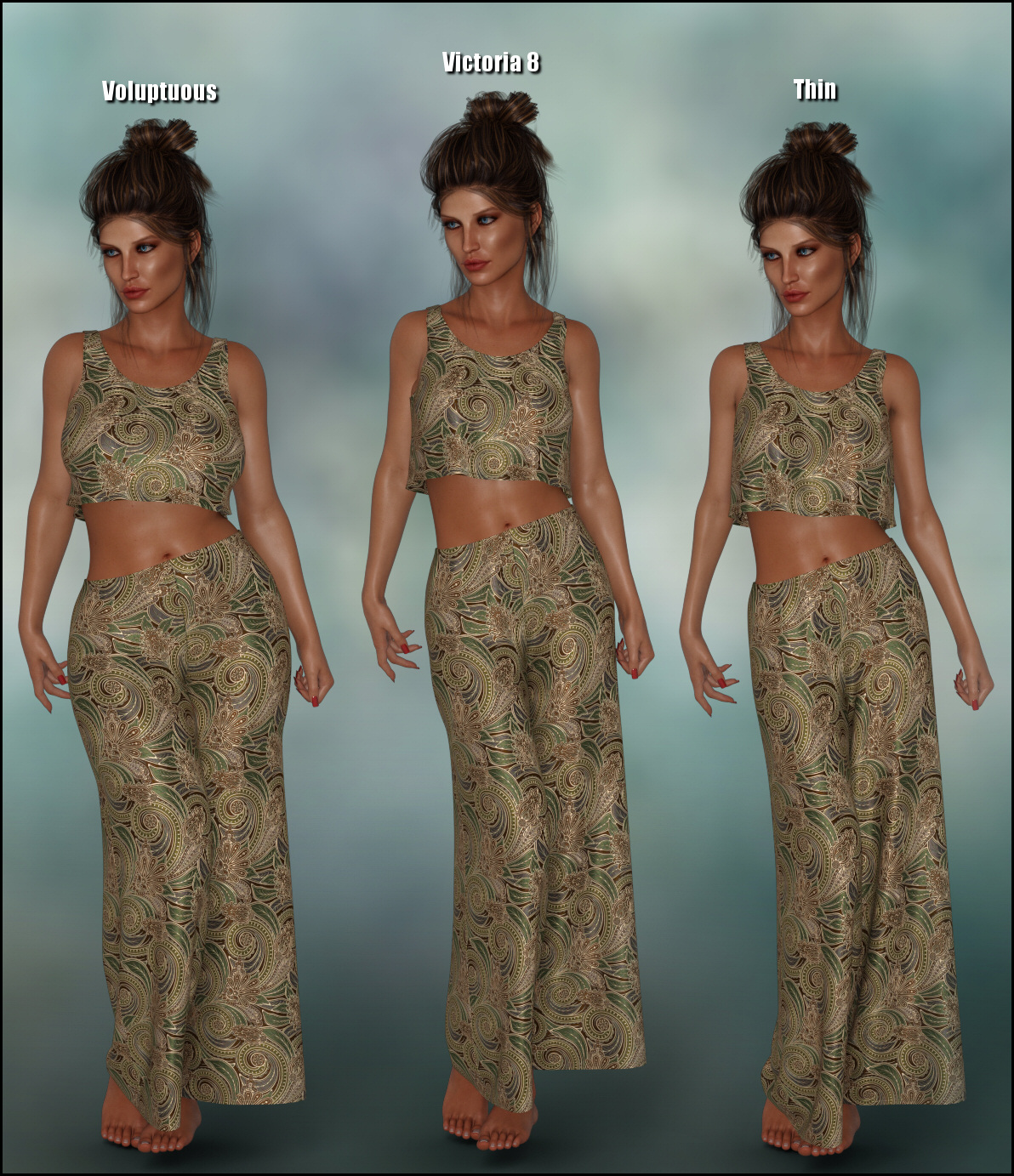 dForce - Lounging Pant Suit for G8F | Daz 3D