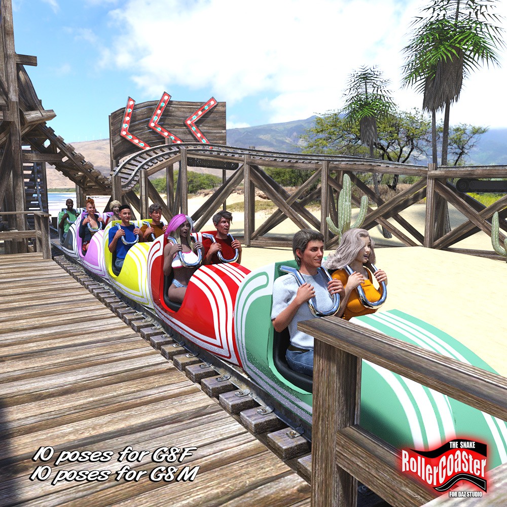 Roller Coaster for Daz Studio | Daz 3D