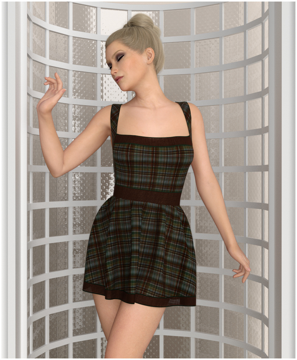 dForce - Pinny Dress for G8Fs | Daz 3D