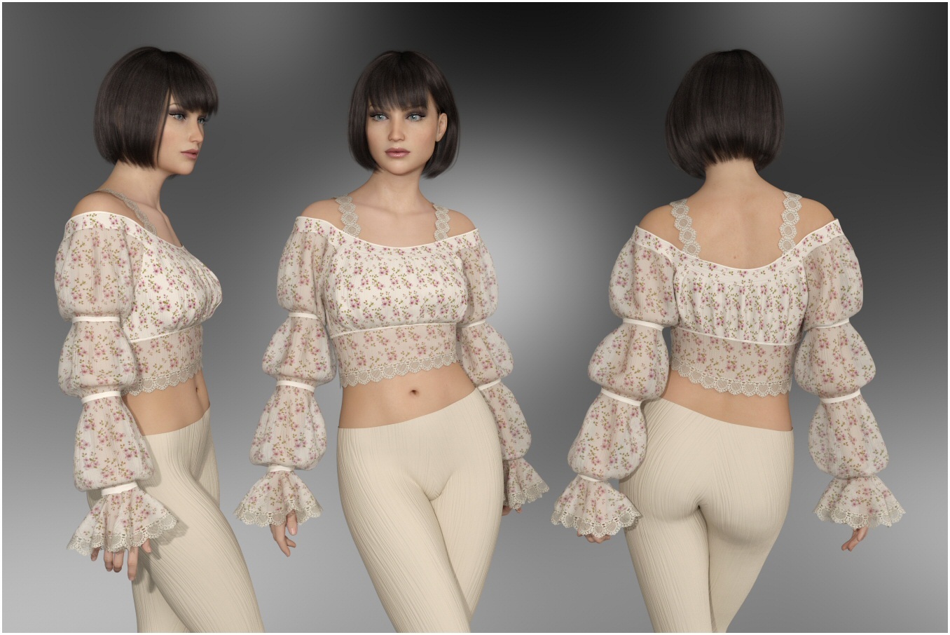 dForce - Posy Top for G8Fs | Daz 3D