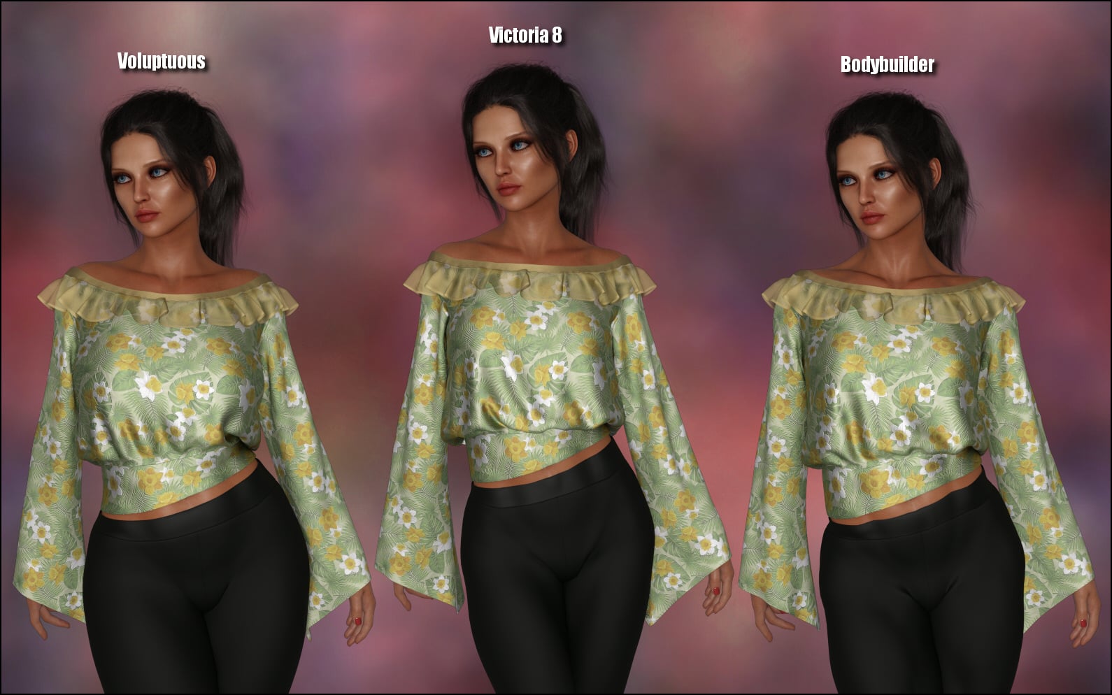 dForce - Ruffles Top for G8F | Daz 3D