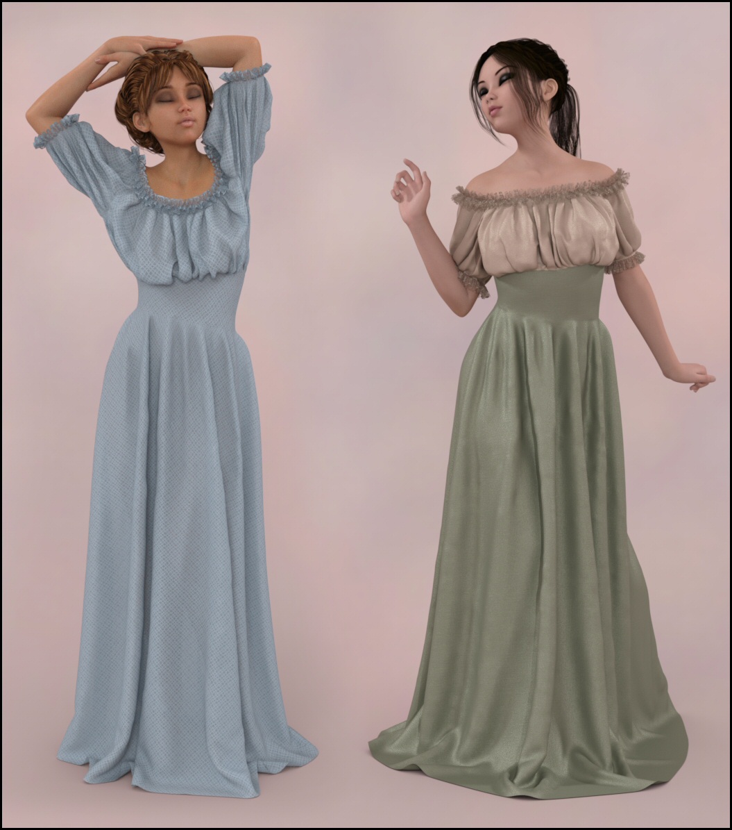 dForce - Wench Top and Dress for G8F | Daz 3D
