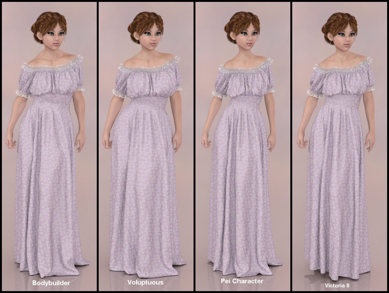 dForce - Wench Top and Dress for G8F | Daz 3D