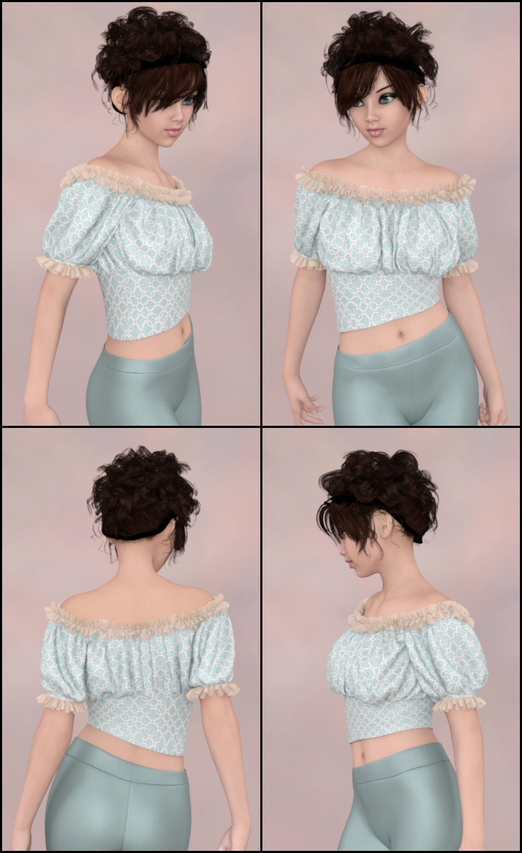 dForce - Wench Top and Dress for G8F | Daz 3D