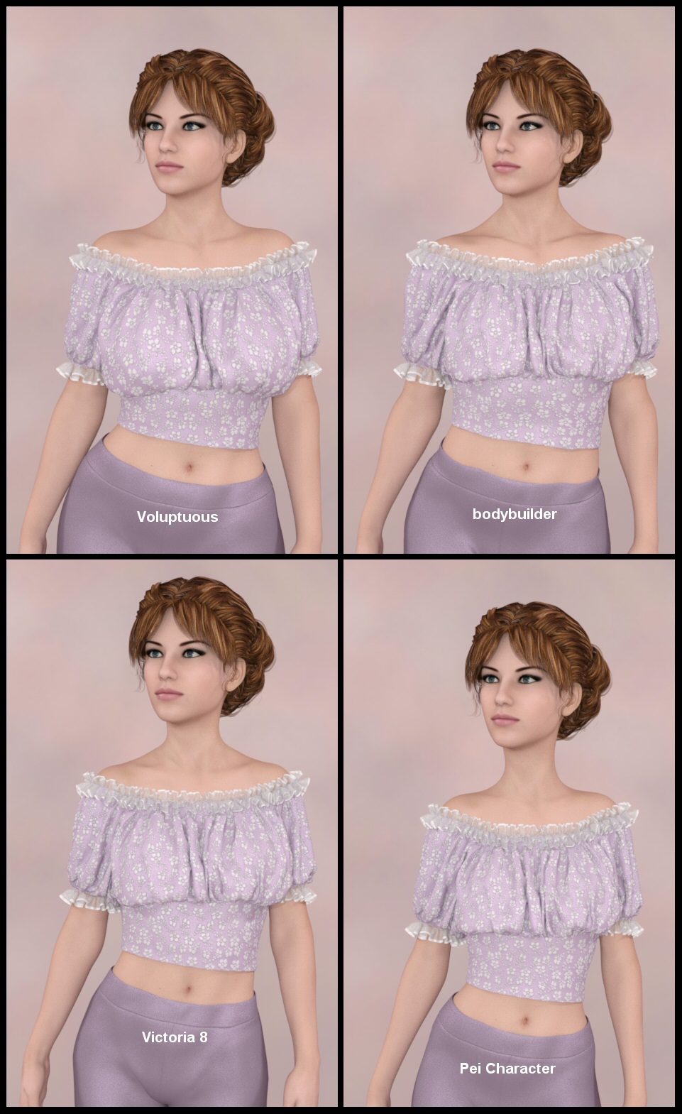 dForce - Wench Top and Dress for G8F | Daz 3D