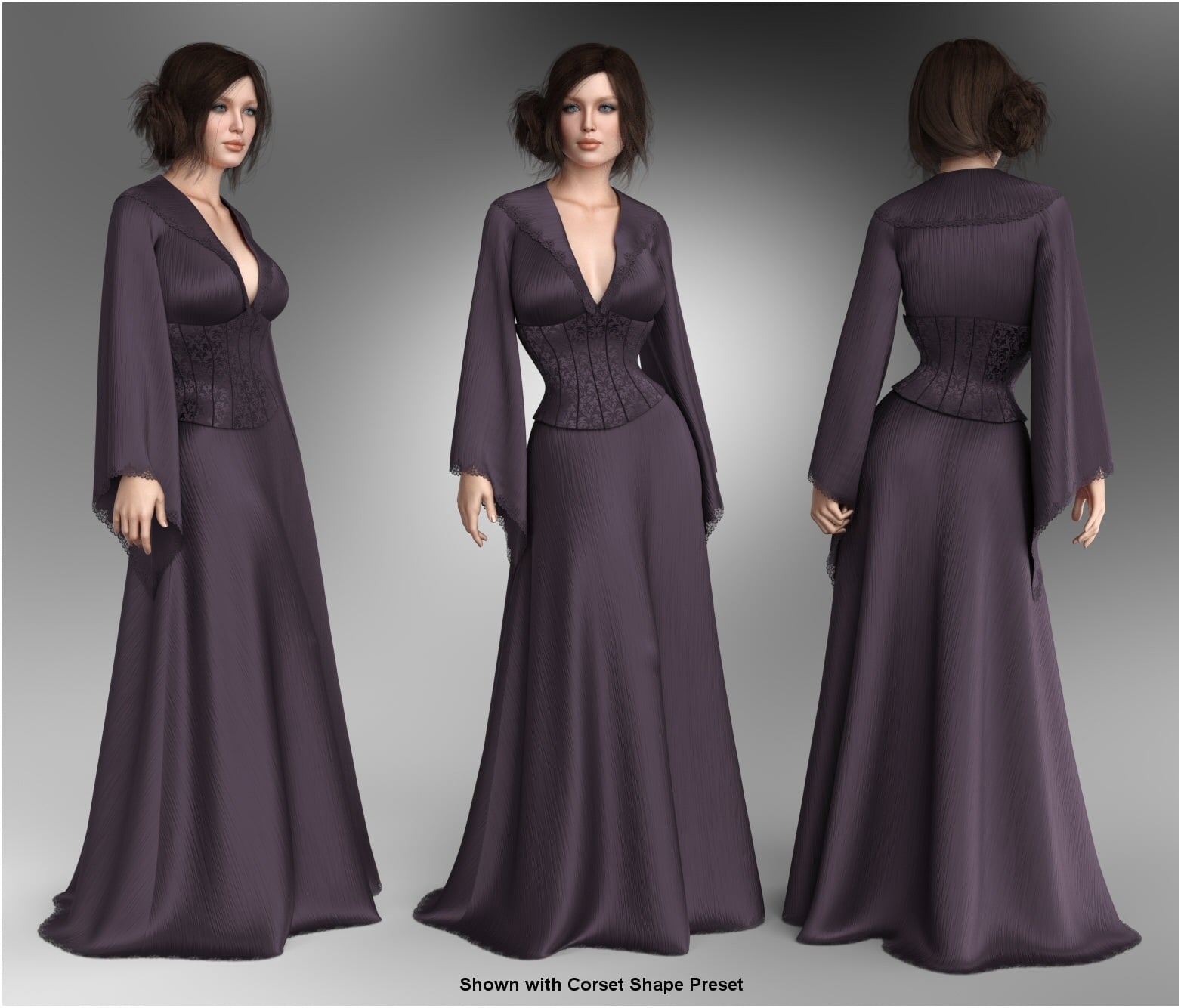 dForce - Euphemia Gown for G8F | Daz 3D