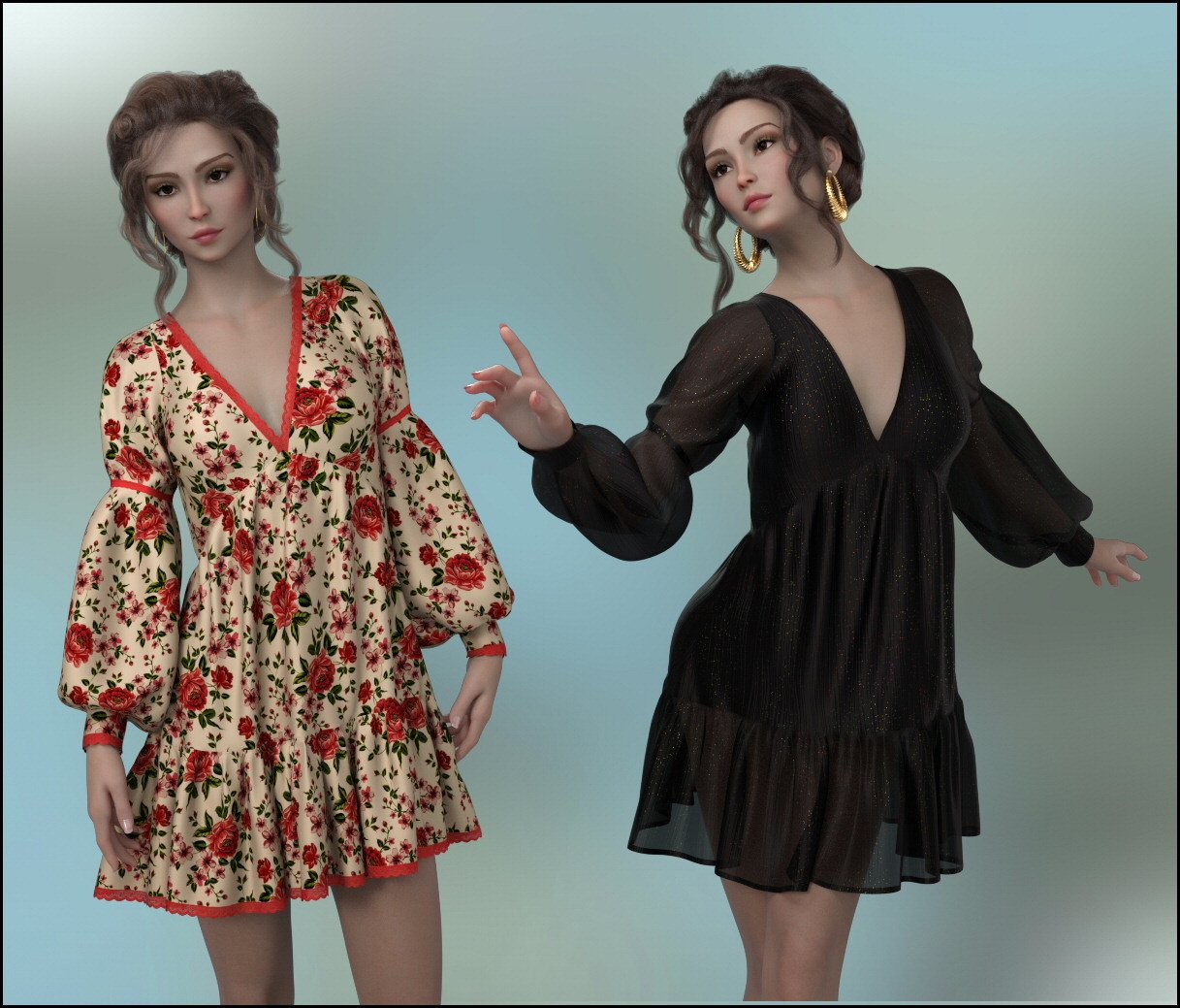 dForce - Patience Dress for G8F | Daz 3D